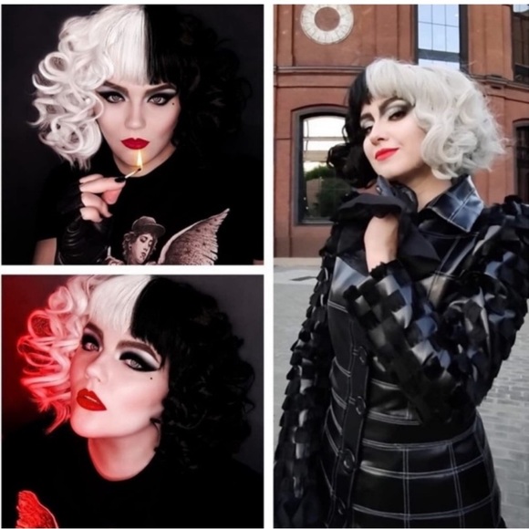 Fashiondeityshair | Accessories | Cruella Deville Wig And Mask Costume ...